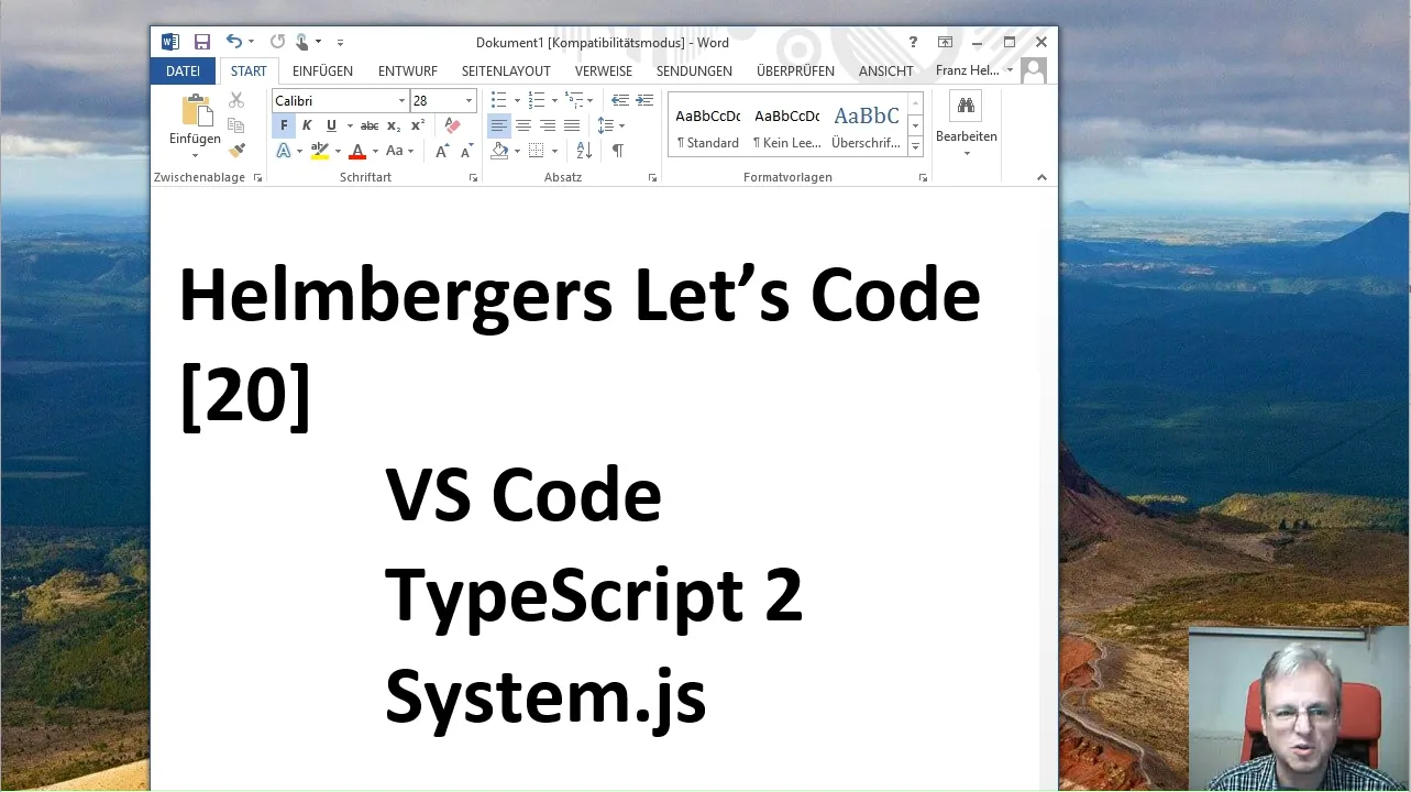 TypeScript - Start Template für Node.js und Web Applikation (Let's Code 20 + 21) — Helmbergers